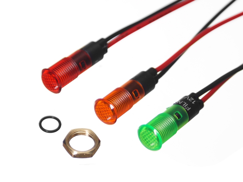 LED Indikator - Plastik, IP67 - 12V - Matronics