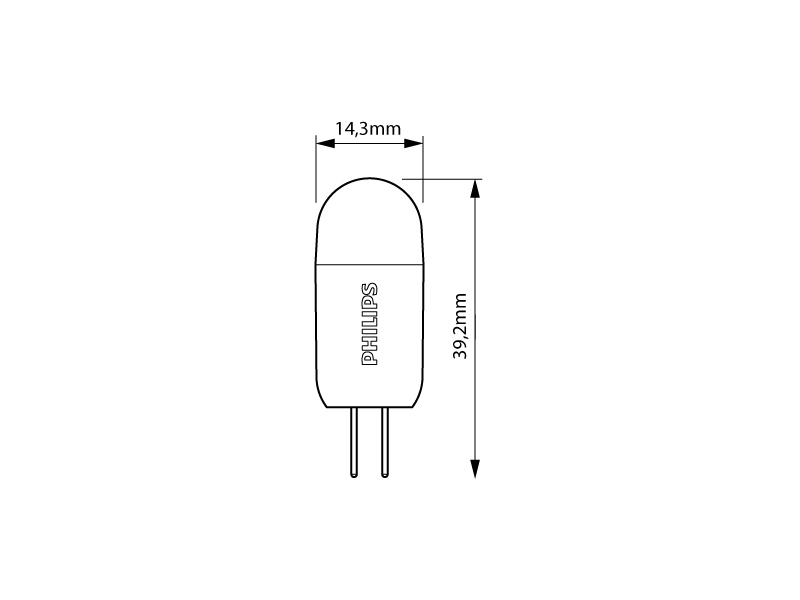 G4 Philips LED Capsule 3000K 1,2W - 10W - Matronics