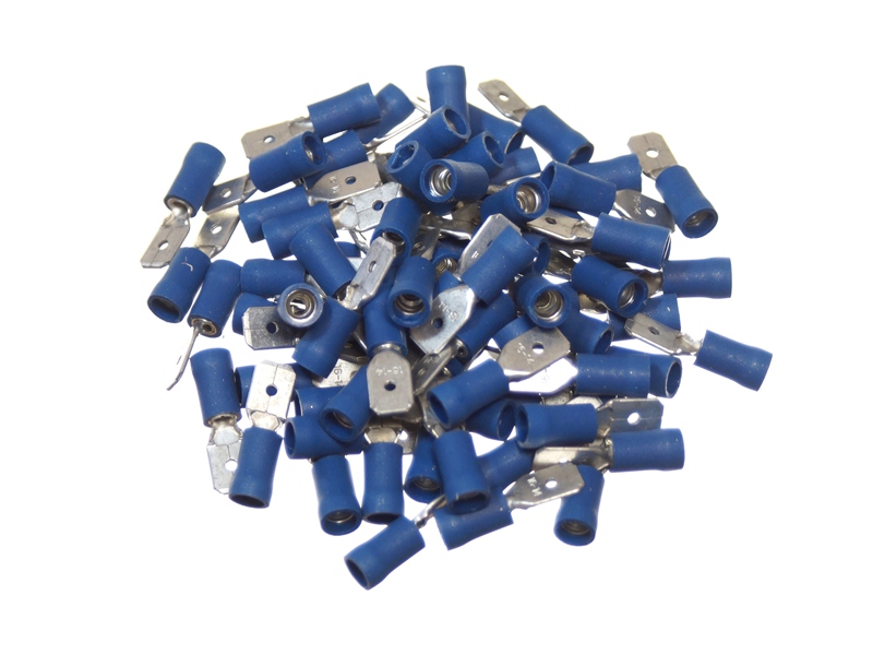 Kabelsko - 6.3x0.8, blå han - Matronics