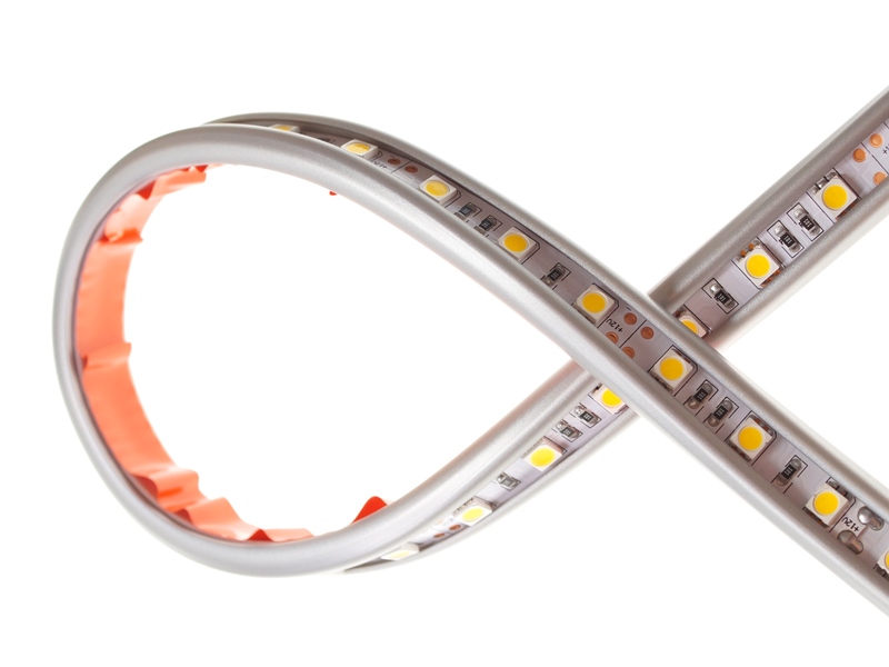 Plast-Profil til LED Lysbånd - Metallic Grå - Matronics